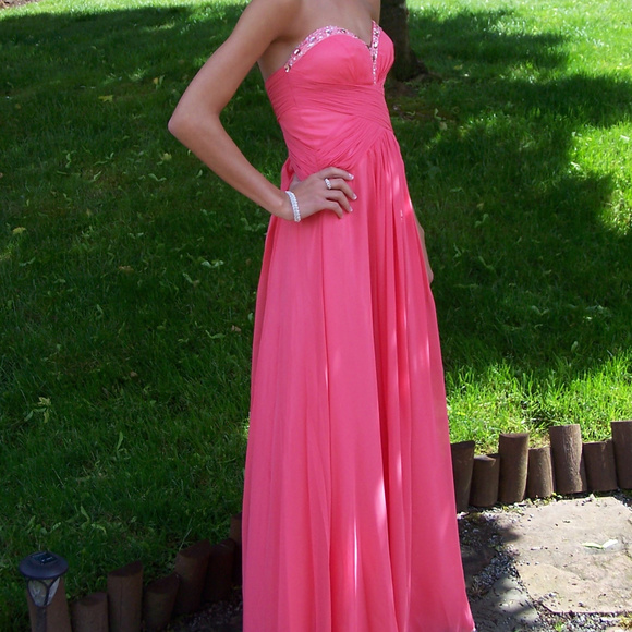 Dresses | Coral Color Long Prom Dress | Poshmark